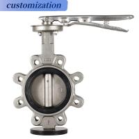 China Gas Media Gear Operated Soft Seat Lug Butterfly Valve for High Temperature Efficiency for sale