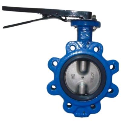 China Low Temperature Ductile Iron Butterfly Valve Blue Epoxy Coating for Hydraulic Systems for sale