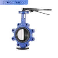 China Versatile Hand Lever Butterfly Valve for Gas Media and Cast Iron Flange Operation for sale