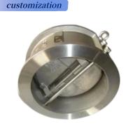China Hydraulic Cast Iron Wafer Check Valve Stainless Steel 304 316 Dual Plate Check Valve for sale