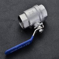 China General Steel Handle with Locking Internal Thread BSP NPT 2PC Ball Valve SS304 316 for sale