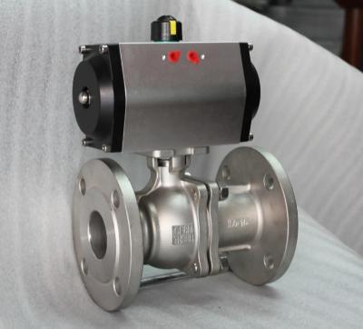 China Water Media 2PC Flange Ball Valve with Pneumatic/Electric Actuator Features for sale