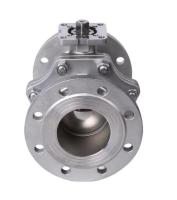 China Oil Gas API6d Stainless Steel Worm Gear Flange Trunnion Mounted Ball Valve Class 600 for sale