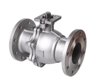 China CF8/CF8m/Carbon Steel Floating Type 2PC Flange Ball Valve for Water Media and Fire Safe for sale