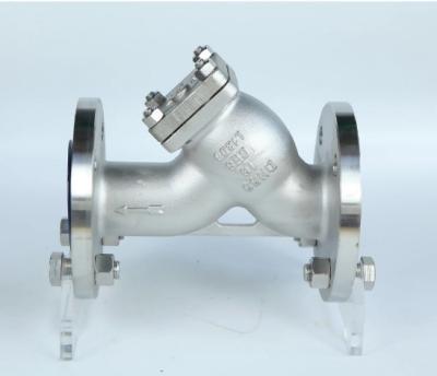 China DI Body Material Stainless Steel CF8/CF8M PN16 Flanged Y Strainer with Support for sale