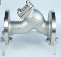 China DI Body Material Stainless Steel CF8/CF8M PN16 Flanged Y Strainer with Support for sale
