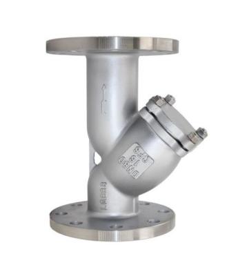 China Cast Duplex Stainless Steel Flanged Ends Y Type Strainer Customized for Water Treatment for sale