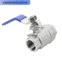 China Customized Stainless Steel Ball Valve 2PC Ss Threaded Industrial Valves for Gas Oil Water for sale