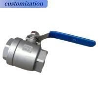 China Customized Stainless Steel Ball Valve 2PC Ss Threaded Industrial Valves for Gas Oil Water for sale