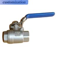 China Handle Stainless Steel 2PC Ball Valve with Customized Threaded Connections for sale