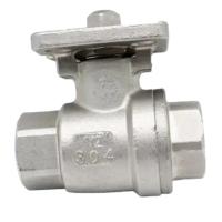 China Normal Temperature SS304/SS316 Stainless Steel Threaded 2PC Two Piece Ball Valve for sale