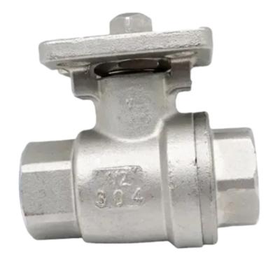 China Normal Temperature SS304/SS316 Stainless Steel Threaded 2PC Two Piece Ball Valve for sale