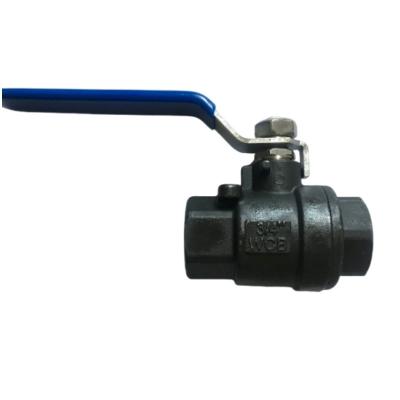 China Customized 2PCS Stainless Steel Threaded Ball Valve Q41F for Normal Temperature Media for sale