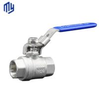 China General 2PC Stainless Steel Internal Thread Handle Lock Ball Valve for Water Oil and Gas for sale