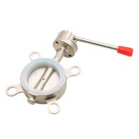 China 304 Stainless Steel Sanitary D71X Manual Clamp Butterfly Valve for Customized Service for sale