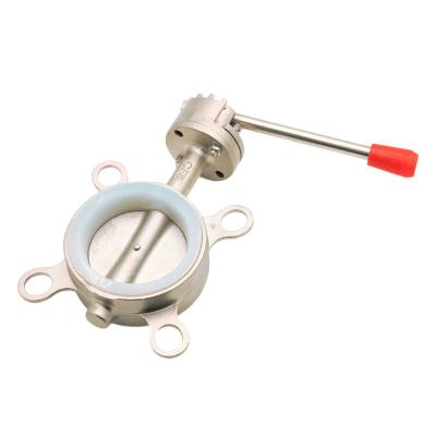China 304 Stainless Steel Sanitary D71X Manual Clamp Butterfly Valve for Customized Service for sale