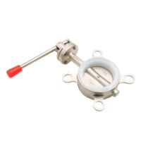 China 304 Stainless Steel Sanitary D71X Manual Clamp Butterfly Valve for Customized Service for sale