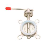 China 304 Stainless Steel Sanitary D71X Manual Clamp Butterfly Valve for Customized Service for sale