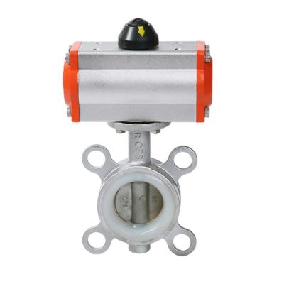 China Wafer Ductile Cast Iron Series Pneumatic Centerline Butterfly Valve Normal Temperature for sale