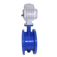 China 4 inch Double Flange Ductile Iron Electric Actuator Butterfly Valve for Water Media for sale