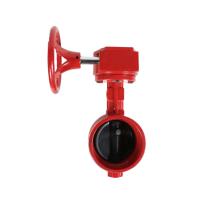 China Manual Stainless Steel Worm Gear Lug Butterfly Sanitary Valve with Diaphragm Structure for sale