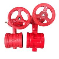 China Gas Media Soft Seal Grooved Turbine Butterfly Valve D381X Hydraulic for sale