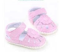 China 2021 Newborn Infant Casual Walking Shoes Toddler Flower PU Leather Girls Summer Sandal for sale