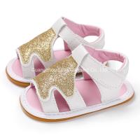 China 2021 Newborn Infant Casual Walking Shoes Toddler Leather Lace Flower Girls Summer Sandal for sale