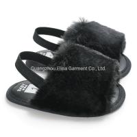 China 2021 Newborn Infant Casual Walking Shoes Toddler Fur Imitation Girls Summer Sandal for sale