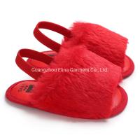 China 2021 Newborn Infant Casual Walking Shoes Toddler Fur Imitation Girls Summer Sandal for sale