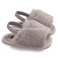 China 2021 Newborn Infant Casual Walking Shoes Toddler Fur Imitation Girls Summer Sandal for sale