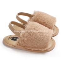 China 2021 Newborn Infant Casual Walking Shoes Toddler Fur Imitation Girls Summer Sandal for sale