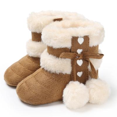China 2021 Newborn Infant Casual Walking Shoes Toddler Leather Girls Warm Boot for sale