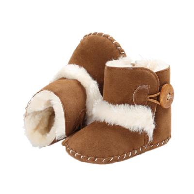 China Warm Newborn Infant Casual Walking Shoes Toddler Leather Girls and Boys for sale