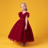 China New Baby Clothes Flower Girls Party Garment Wedding Dress Princess Long Dress for sale