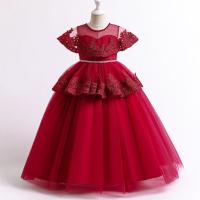 China Baby Clothes Flower Girls Party Garment Wedding Dress Princess Long Dress New for sale
