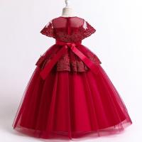 China Baby Clothes Flower Girls Party Garment Wedding Dress Princess Long Dress New for sale