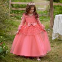 China Baby Clothes Flower Girls Party Garment Wedding Dress Princess Long Dress for sale