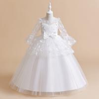 China Baby Clothes Flower Girls Party Garment Wedding Dress Princess Long Dress for sale