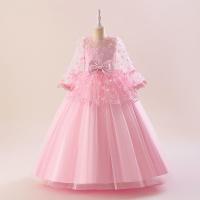 China Baby Clothes Flower Girls Party Garment Wedding Dress Princess Long Dress for sale