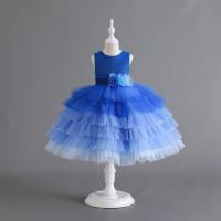 China Baby Clothes Girls Cake Party Garment Wedding Dress Progressive Color Ball Gown for sale