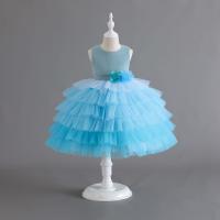 China Baby Clothes Girls Cake Party Garment Wedding Dress Progressive Color Ball Gown for sale