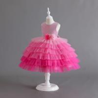 China Baby Clothes Girls Cake Party Garment Wedding Dress Progressive Color Ball Gown for sale