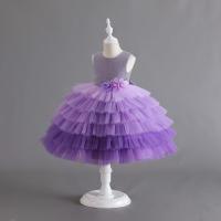 China Baby Clothes Girls Cake Party Garment Wedding Dress Progressive Color Ball Gown for sale