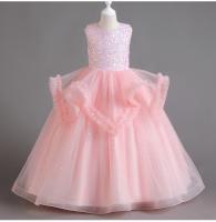 China Baby Clothes Sequin Embroidery Lace Girls Party Garment Wedding Dress Princess High Quality Fluffy for sale