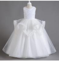China Baby Clothes Sequin Embroidery Lace Girls Party Garment Wedding Dress Princess High Quality Fluffy for sale