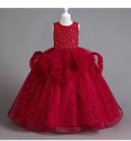 China Baby Clothes Sequin Embroidery Lace Girls Party Garment Wedding Dress Princess High Quality Fluffy for sale