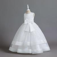 China Baby Clothes Sleeveless Sequin Embroidery Girls Party Garment Wedding Dress Princess High Quality Fluffy Dress for sale