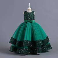 China Baby Clothes Sequin Embroidery Girls Party Garment Wedding Dress Princess High Quality Fluffy Dress for sale
