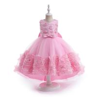 China Baby Clothes Back-Long Girls Party Garment Wedding Dress Princess High Quality Fluffy Dress for sale